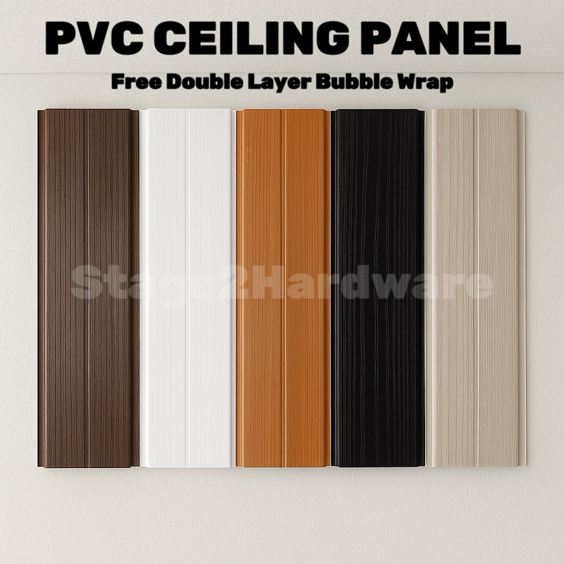 6Ft PVC Ceiling Wall Panel Home Ceiling/Wall Waterproof 20cm x 8mm (Ready Stock) / Plastic ...