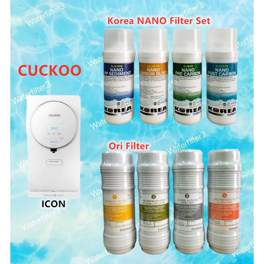 Penapis Air Ori Set atau OEM Korea Set Filter Gantian untuk CUCKOO ...