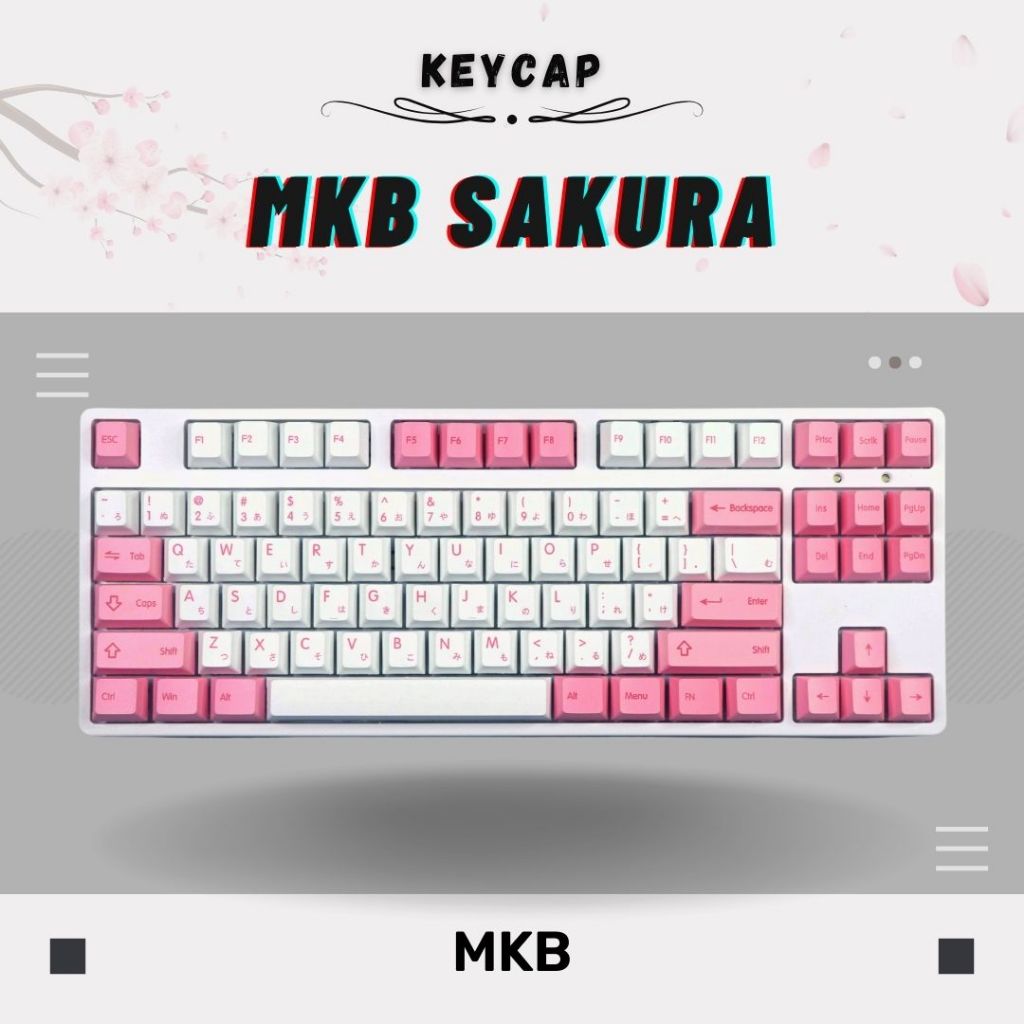MKB Sakura PBT Cherry Profile Keycap Set for Mechanical Keyboard | Shopee Malaysia