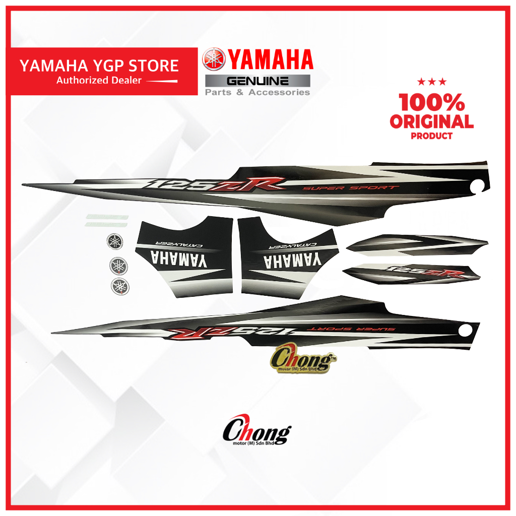 Yamaha 125ZR Y125ZR Sticker /Body Stripe (Hitam Skala) Original HLY ...