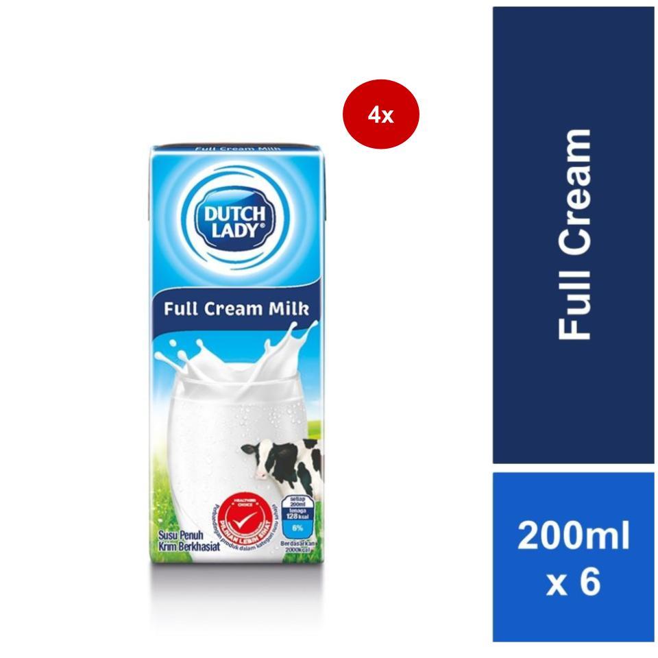 [Carton of 4] [Exp 16 Jan 2026 &/ Later] Dutch Lady Uht Milk Full Cream ...