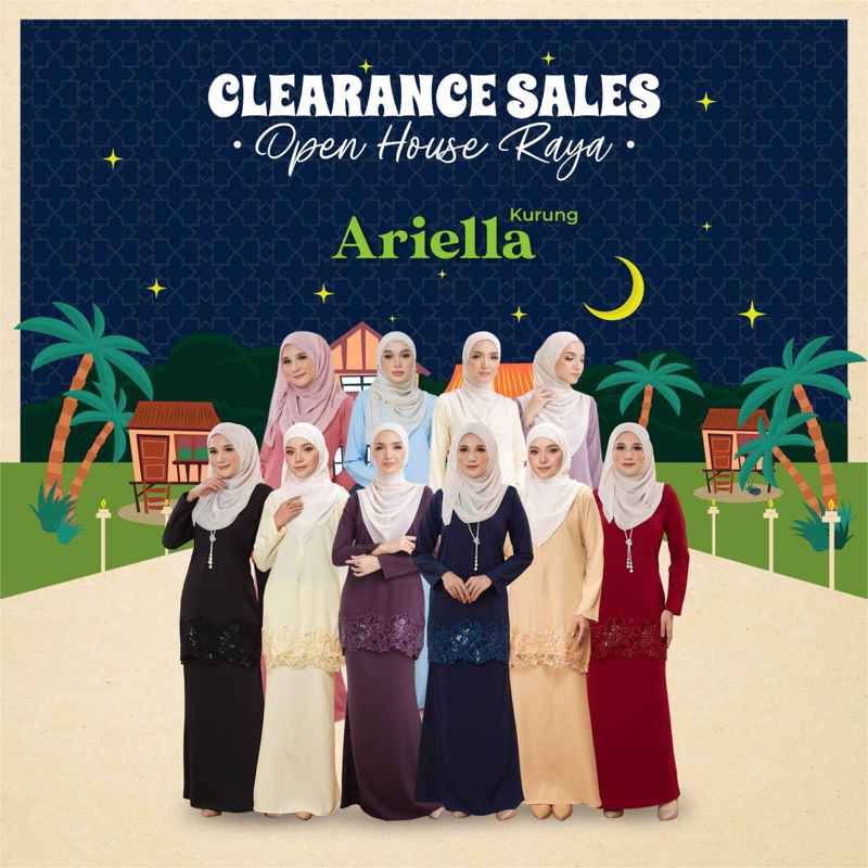 KURUNG ARIELLA V2 NEW COLOR Como Crepe Lace Baju Raya 2025 | Shopee ...
