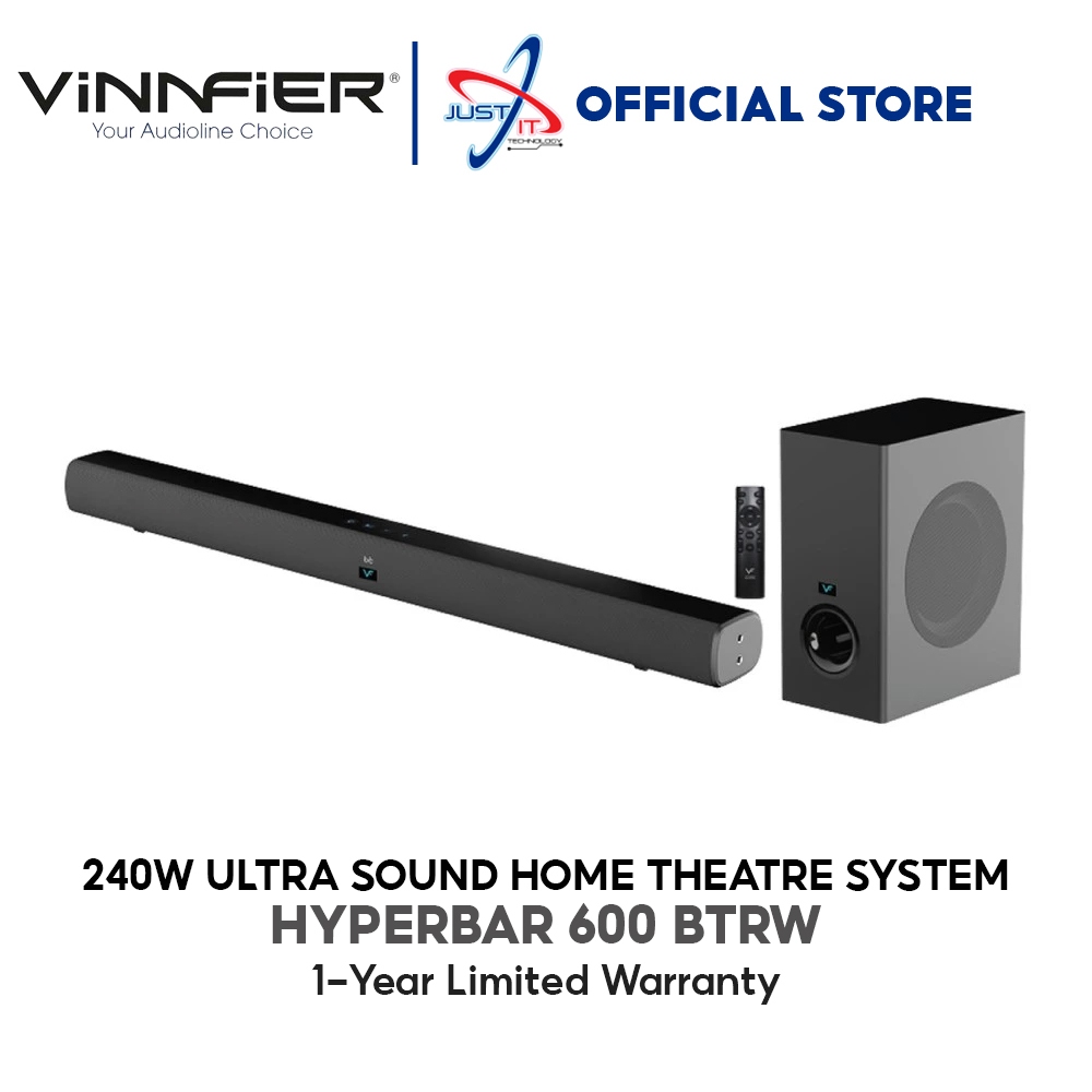 VINNFIER HYPERBAR 600 BTRW WIRELESS SUBWOOFER BLUETOOTH TF OPTICAL USB ...