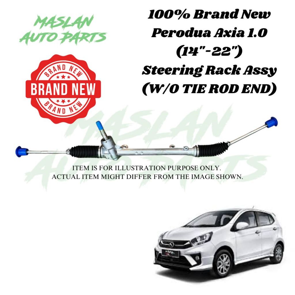 Perodua AXIA 1.0L 100% Brand New OEM Power Steering Rack (W/O Tie Rod ...