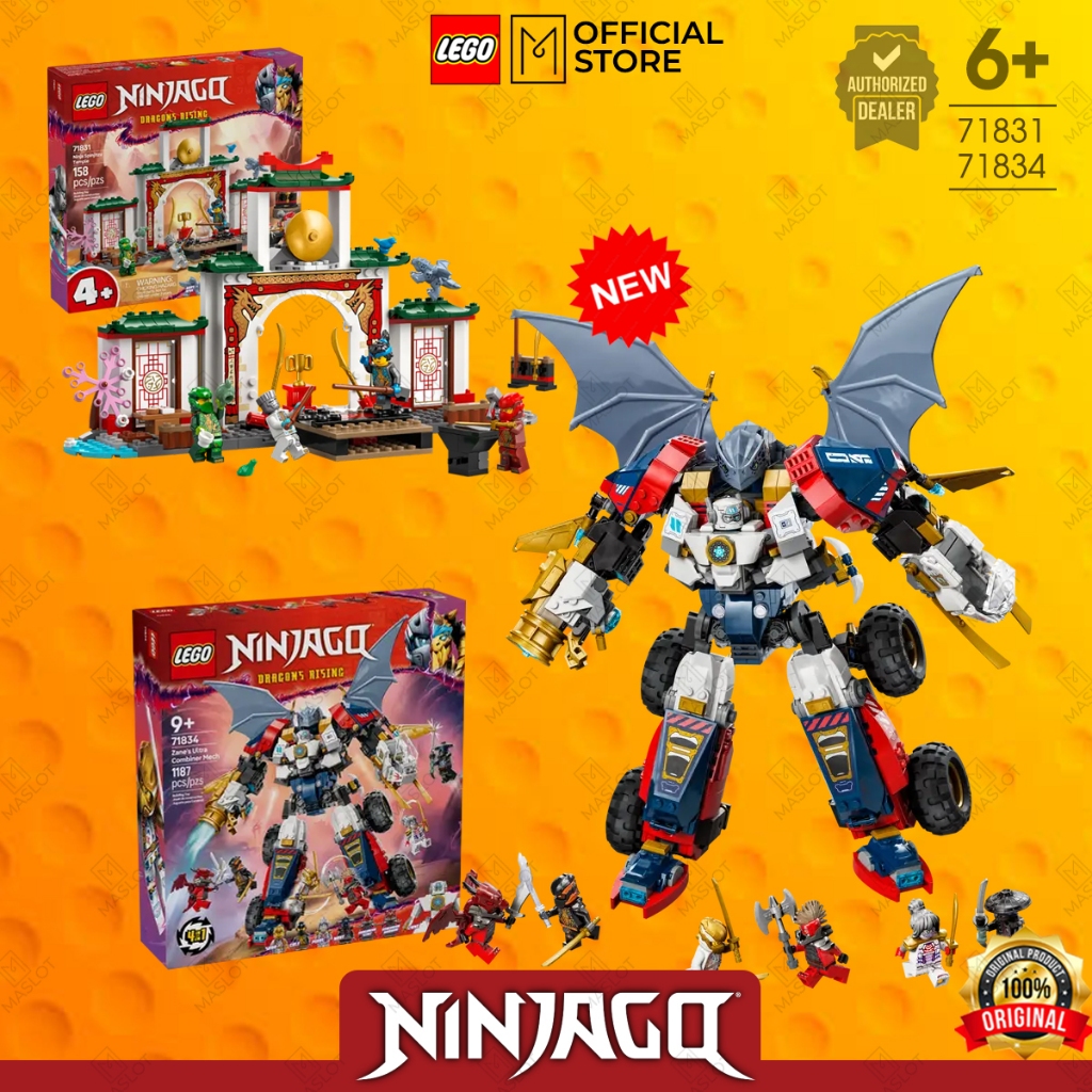 LEGO NINJAGO Ninja Spinjitzu Temple 71831 | Zane's Ultra Combiner Mech ...