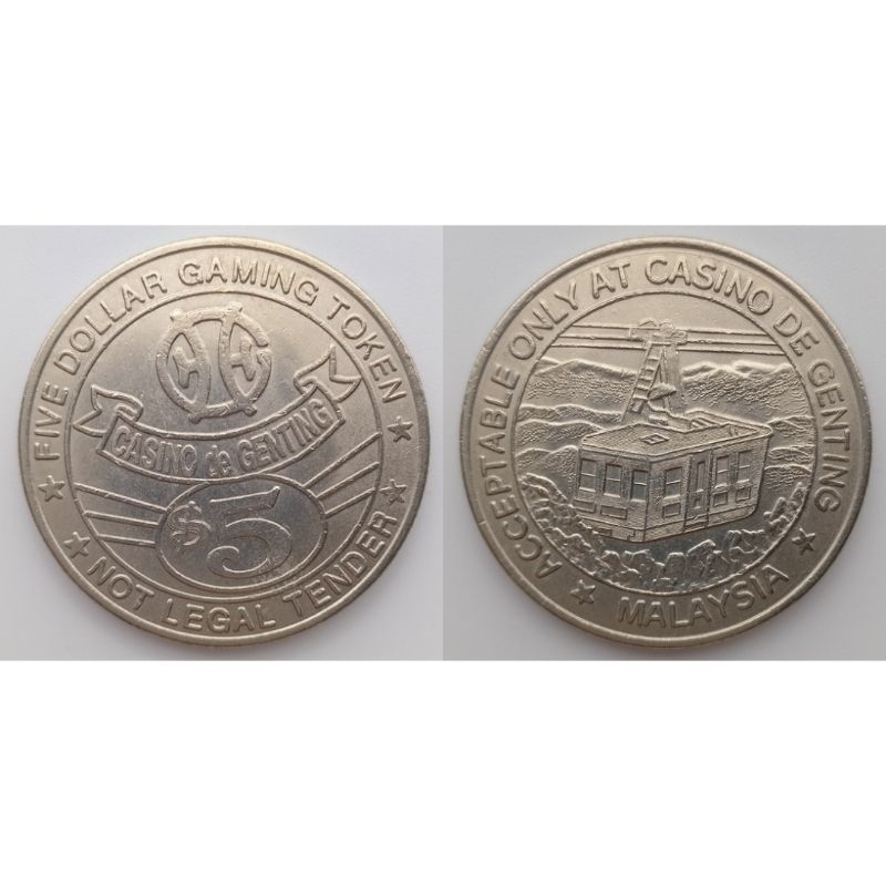 Vintage Casino de Genting $5 Gaming Token Coin - Malaysia Gaming ...