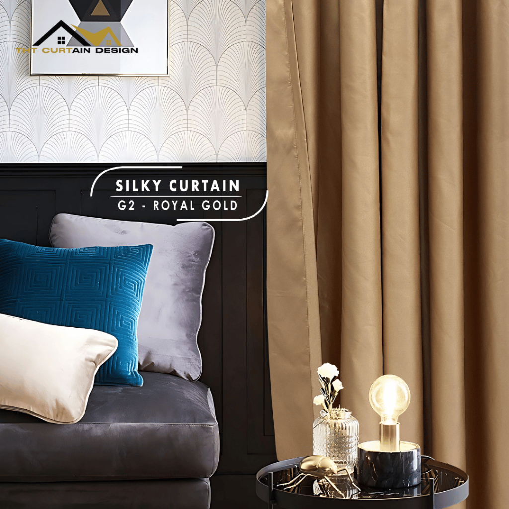 THTcurtaindesign G2 Royale Gold (260CM) Premium Blackout Curtain Window ...