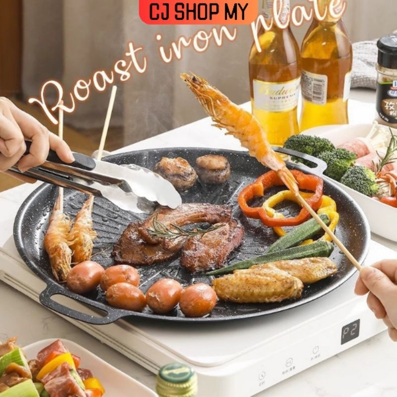 Spot 28/ 30/32/34/36/38/CM Non Stick Korean Grill Pan Camping Grill Pan ...