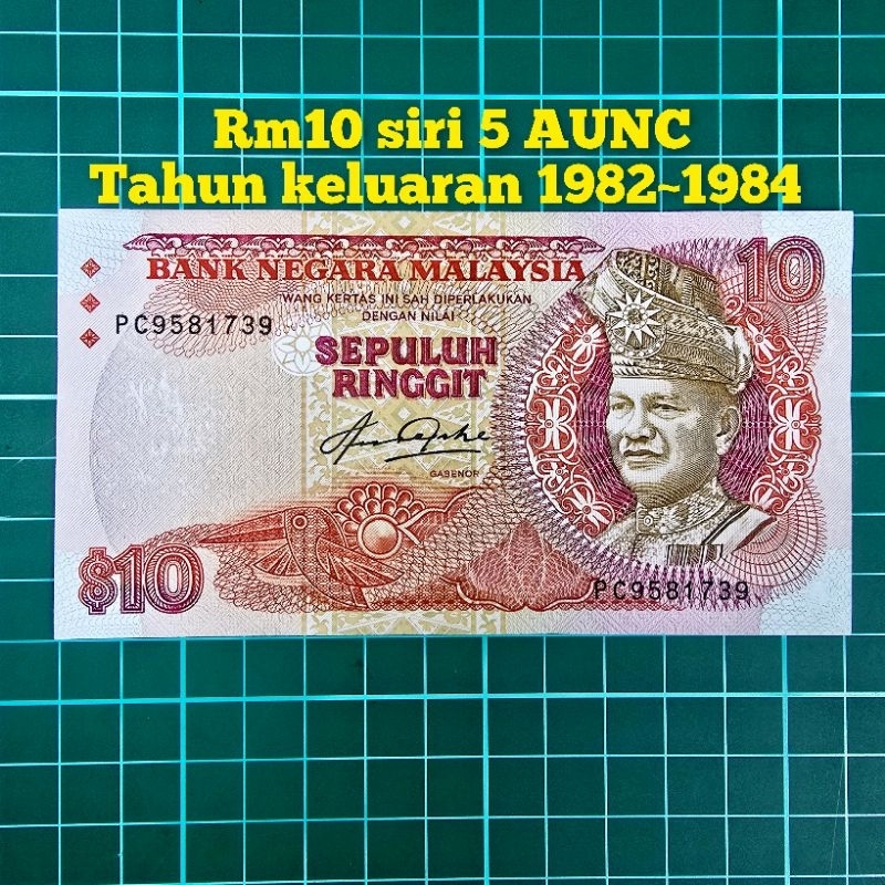 (A238) rm10 siri 5 duit kertas lama Rm10 lama mata wang lama kedai duit lama barang lama barang ...
