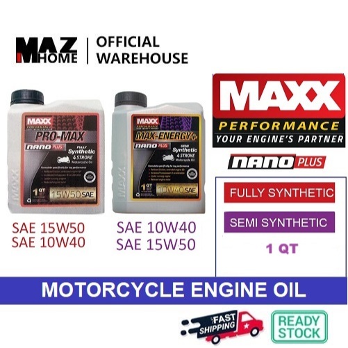 MAXX PERFORMANCE Motorcycle Engine Oil NanoPLUS Fully Semi Synthetic ...