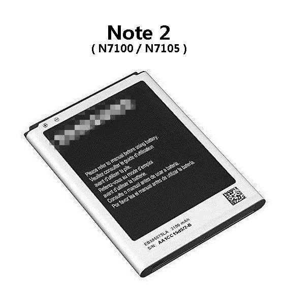 ORIGINAL Samsung Galaxy Note 2 II Note2 ( N7100 , N7105 ) 3100mAh Battery @ EB595675LU | Shopee ...