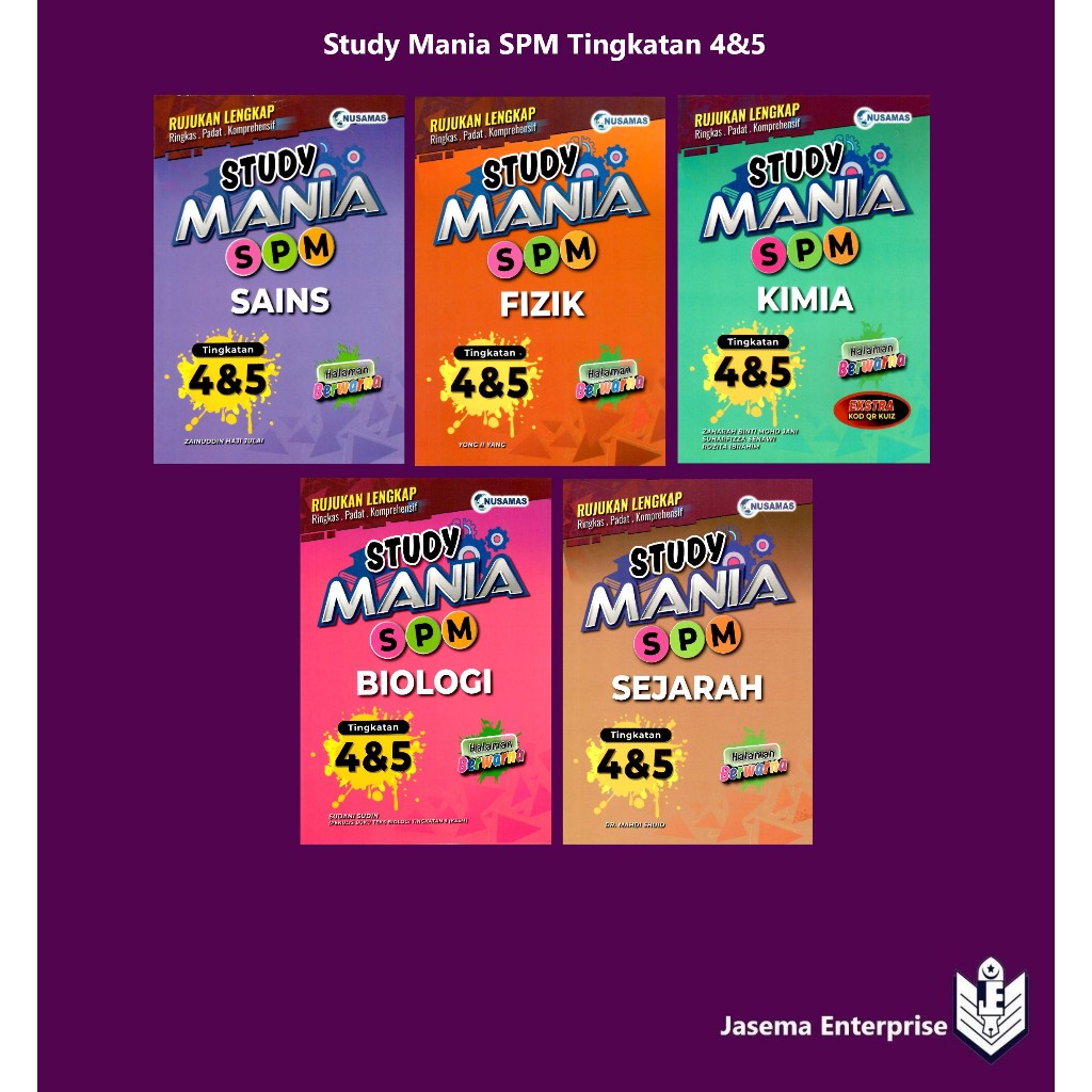 Study Mania SPM Tingkatan 4&5 Sejarah | Sains | Fizik | Biologi | Kimia ...