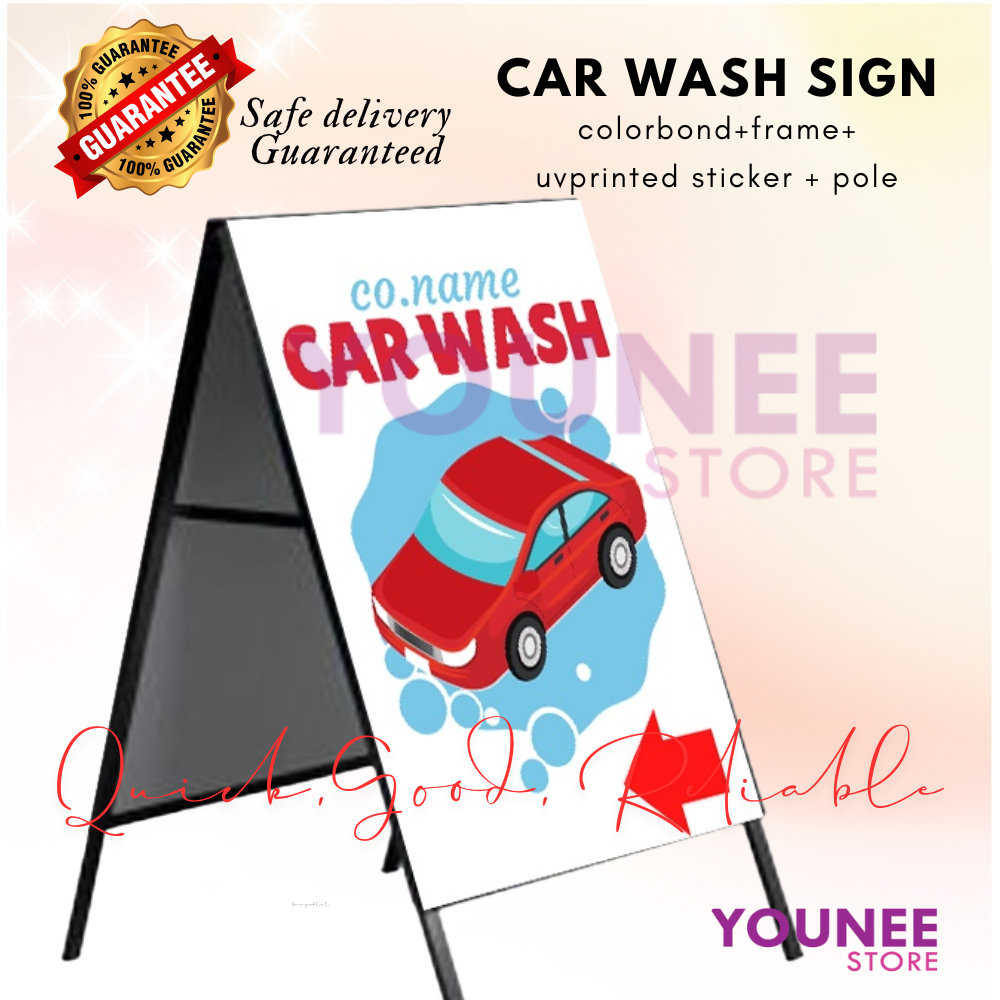 Car wash signboard, papan tanda cuci kereta | Shopee Malaysia