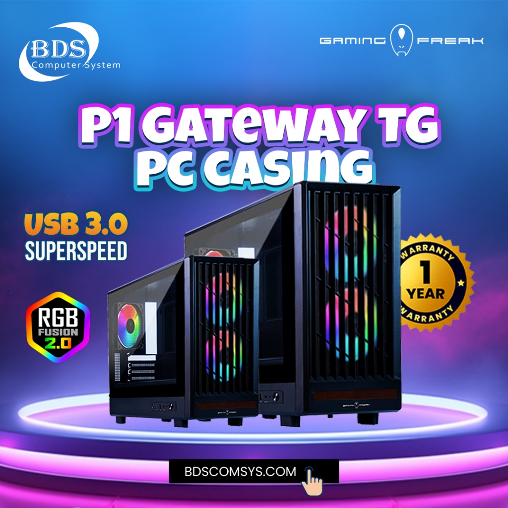 Gaming Freak P1 GATEWAY Premium Mid Tower Micro ATX Case | Shopee Malaysia