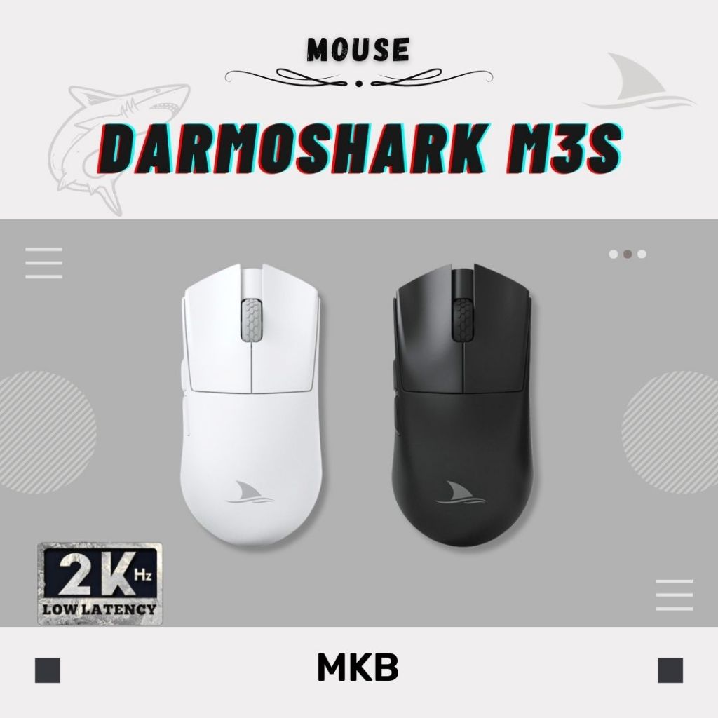 Darmoshark M3S Lightweight Programmable 2KHz Polling Rate Wireless Gaming Mouse PAW3395 | Shopee ...