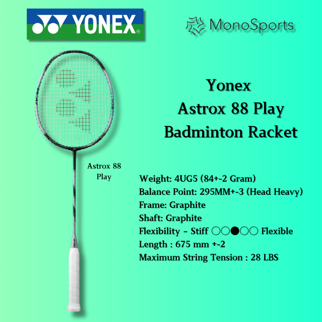 Monosports Yonex Astrox 88 Play 3rd Gen Badminton Racket 100% Original ...