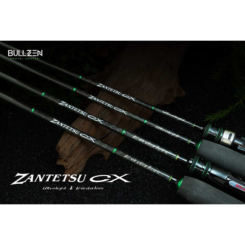 BULLZEN ZANTETSU CX ULTRALIGHT BORDERLESS SPINNING BAITCASTING ROD ...