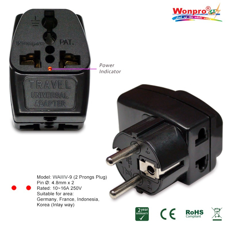 WONPRO Universal Travel Adapter 3 Ways - WAIIIV-9 | Shopee Malaysia
