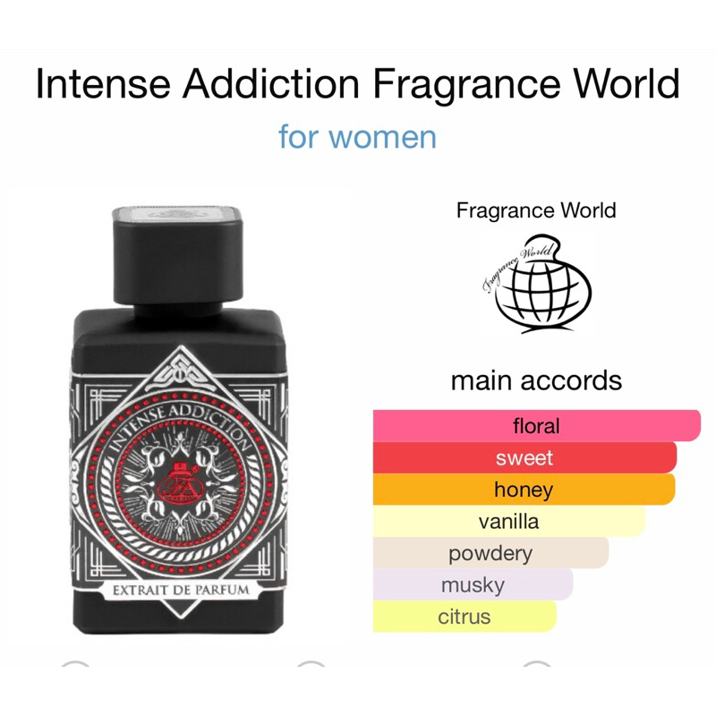 Fragrance World Intense Addiction Extrait 100ml perfume Orginal ...