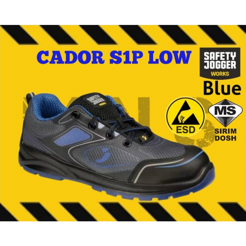 Safety Jogger CADOR S1P BLUE [Low-Cut] Steel Toecap With ESD SIRIM ...