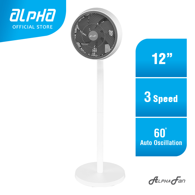 ALPHA Motto SF B21 Stand Fan with 7 Blades 3 Speed Remote (12 ...