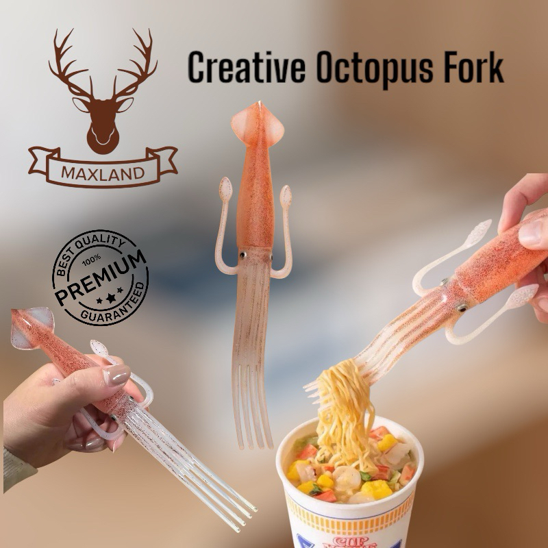 Creative Octopus Instant Noodle Fork Funny Squid Shape Fork for Family ...