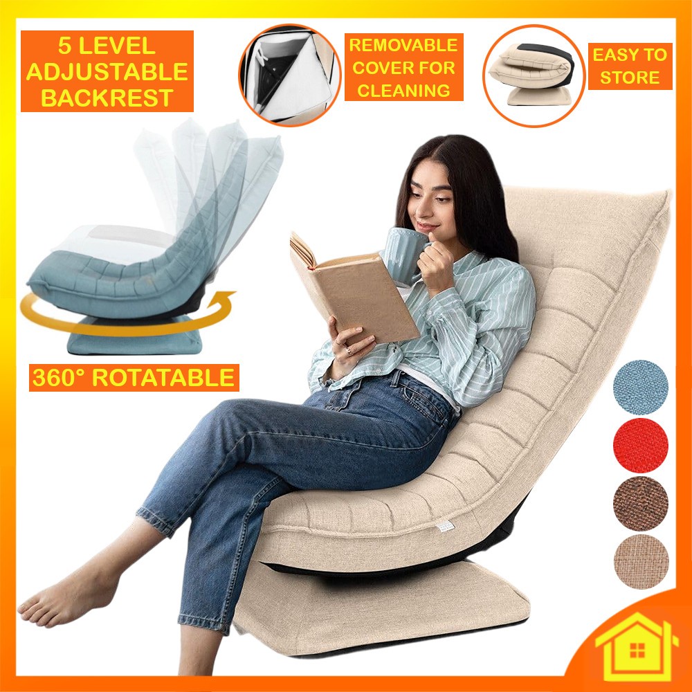 [OneHome] Sofa Chair Nursing Lazy Stool Moon Shape Ergonomic Rotate ...