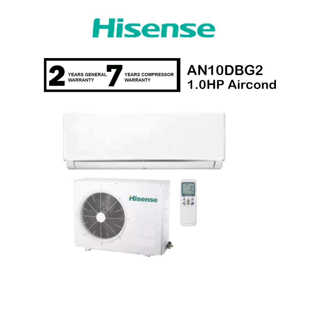 Hisense 1HP Non-Inverter AN09CBG / AN10DBG / AUFIT 1.0HP Inverter ASW ...