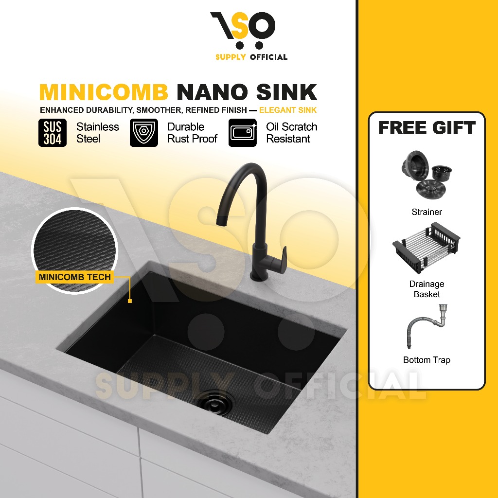 Nano Mini Honey Comb Stainless Steel Kitchen Sink Undermount / Topmount ...