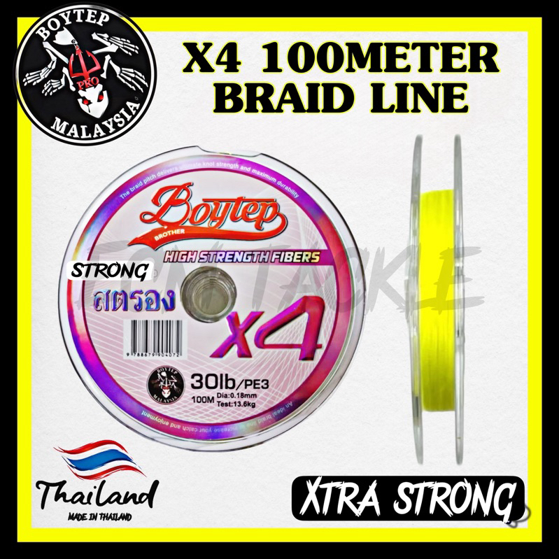 (6lb - 40lb) Boytep Extra Strong x4 PE Line High Strength Fibers ...