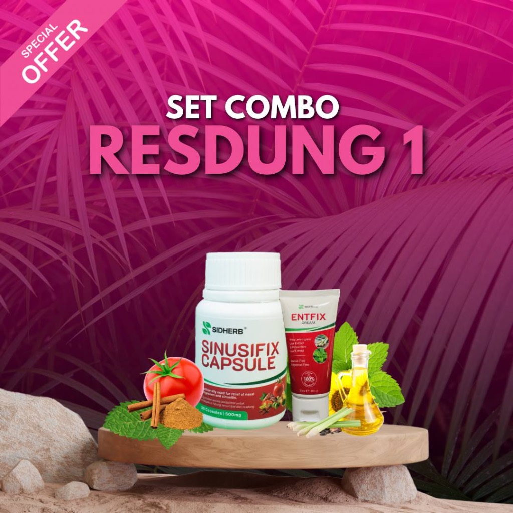 Sidherb Set Combo Resdung 1 | Entfix Cream + Sinusifix Capsule | Shopee ...