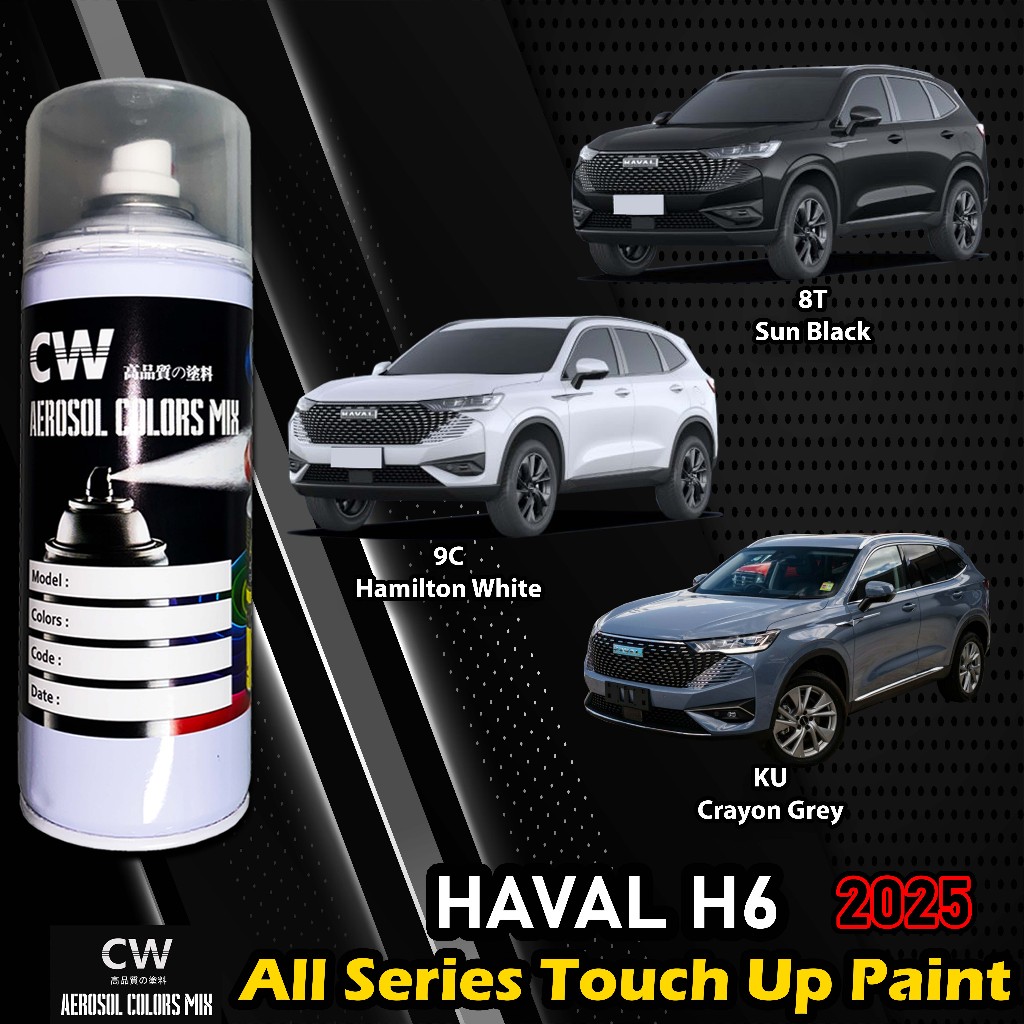 [ HAVAL H6 Touch Up Paint All Colors ] 🚗 CW Aikka DIY Aerosol Spray ...