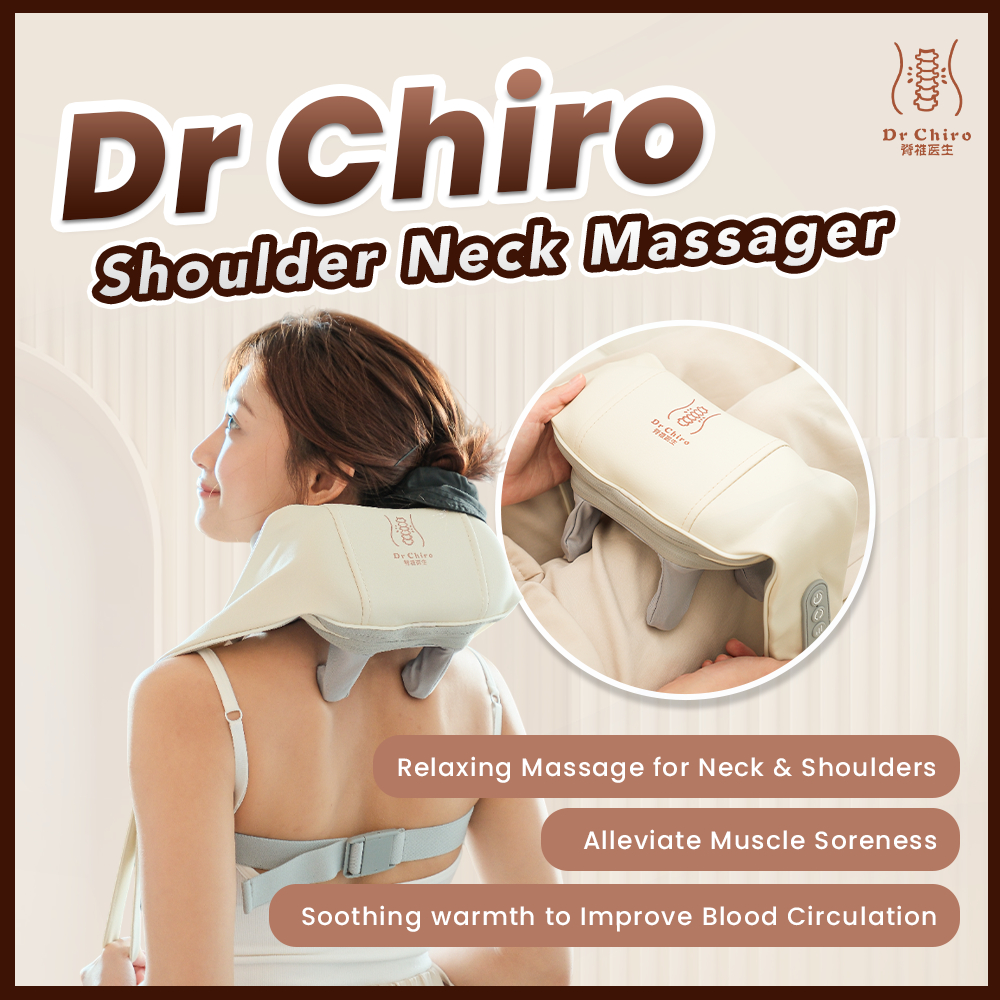 Dr Chiro LuxeComfort Shoulder Neck Massager - Real Hand Massage WIth Heat Therapy Shoulder Pain ...