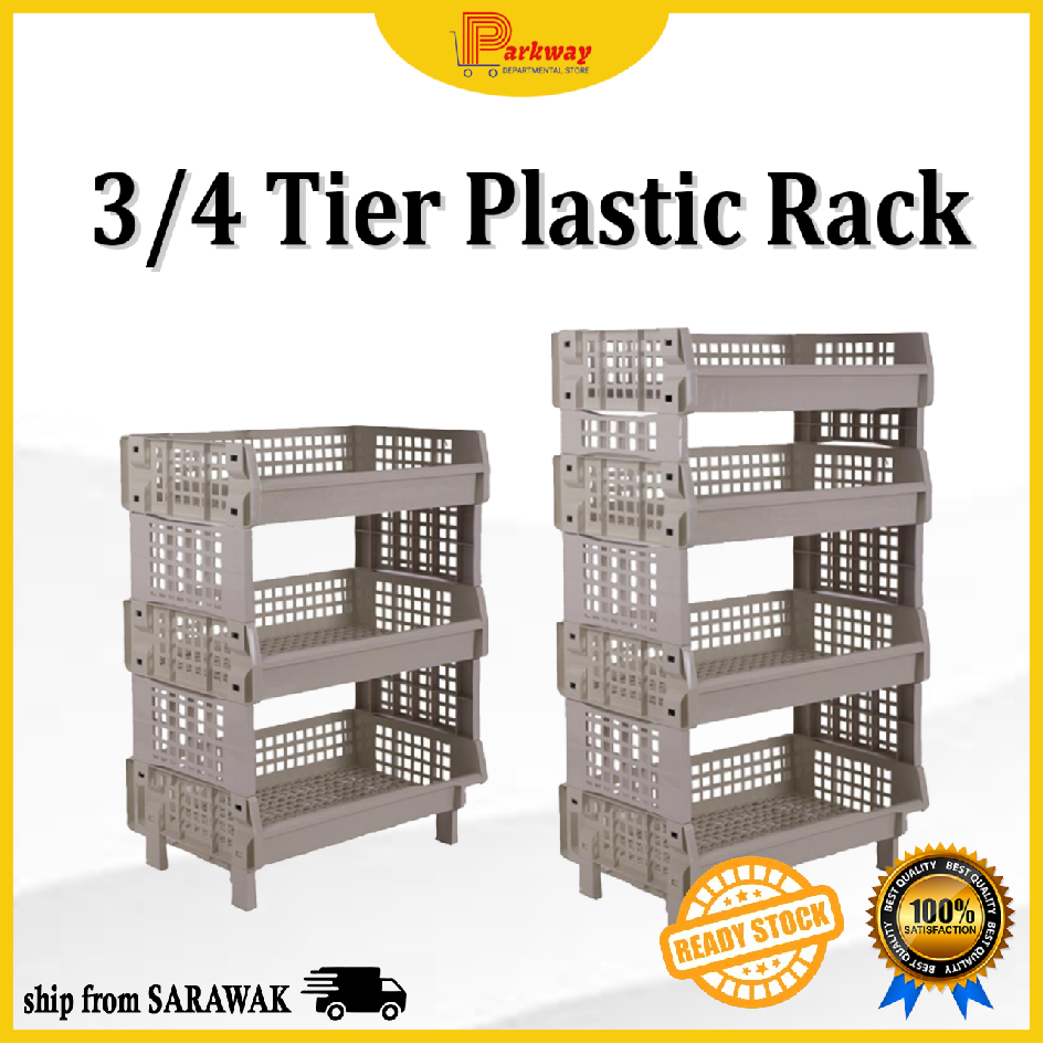 [EAST MSIA]3 Tier & 4 Tier Multipurpose Plastic Rack Heavy Duty Rack ...
