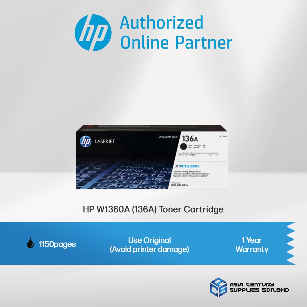 HP 136A Black Original LaserJet Toner Cartridge | Shopee Malaysia