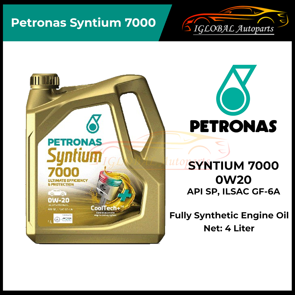 Petronas Syntium 7000 0W20 Fully Synthetic Engine Oil API SP, ILSAC GF ...