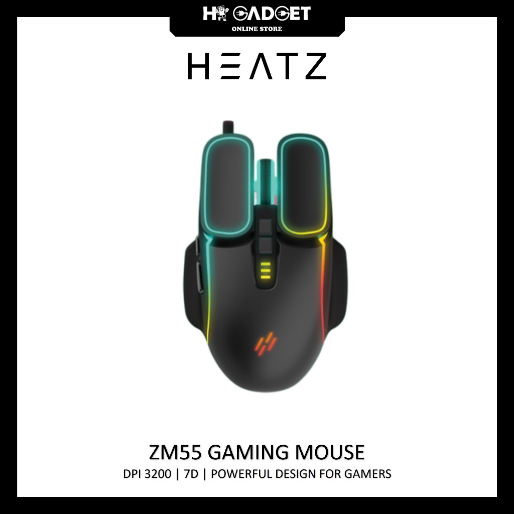 HEATZ ZM55 GAMING MOUSE | DPI 3200 | 7D | POWERFUL DESIGN FOR GAMERS ...