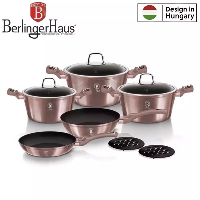 Berlingerhaus 10 Pcs Induction Non Stick Cookware Set / Set Periuk ...