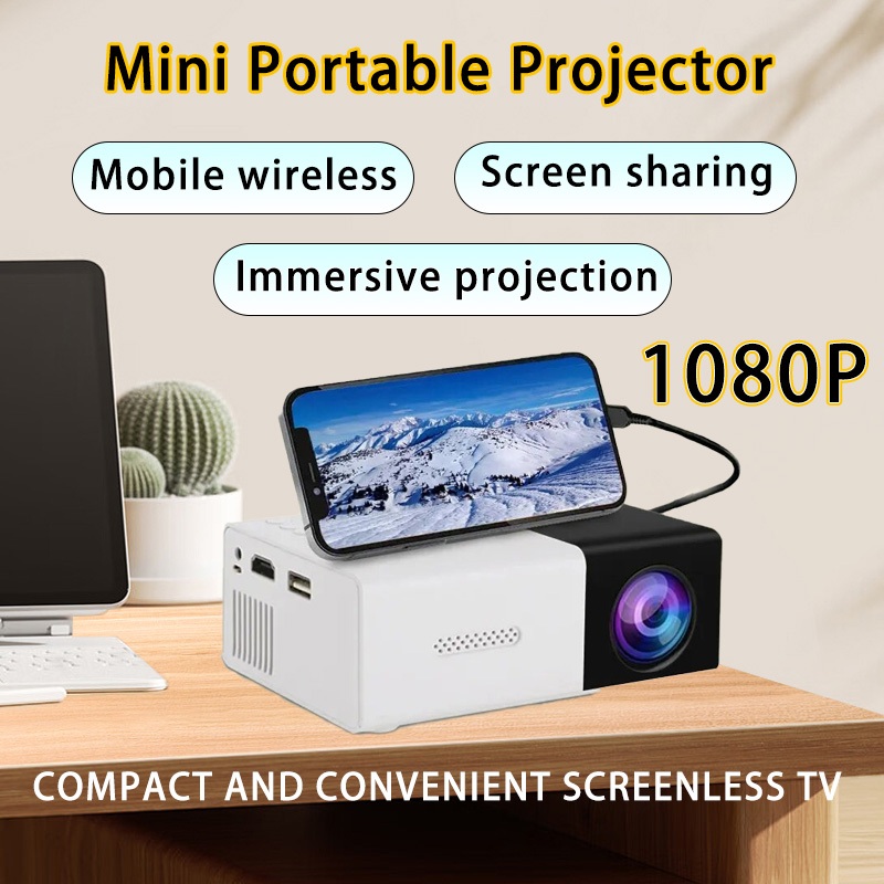 [In stock]Mini Micro Projector YG300 360°HDM Android Smart Projector ...
