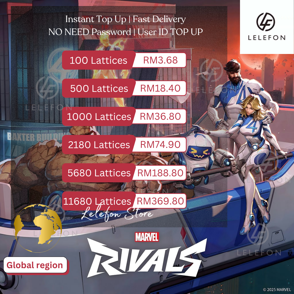 [Cheapest] Pack B Marvel Rivals Top Up Lattices | Instant TOPUP | No ...