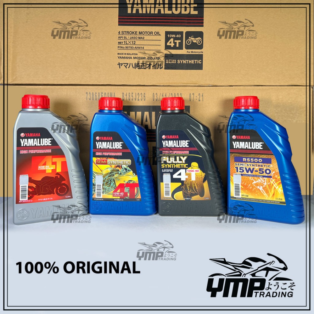 YAMALUBE 100% ORIGINAL MINYAK HITAM ENJIN SEMI FULLY SYNTHETIC RS500 ...