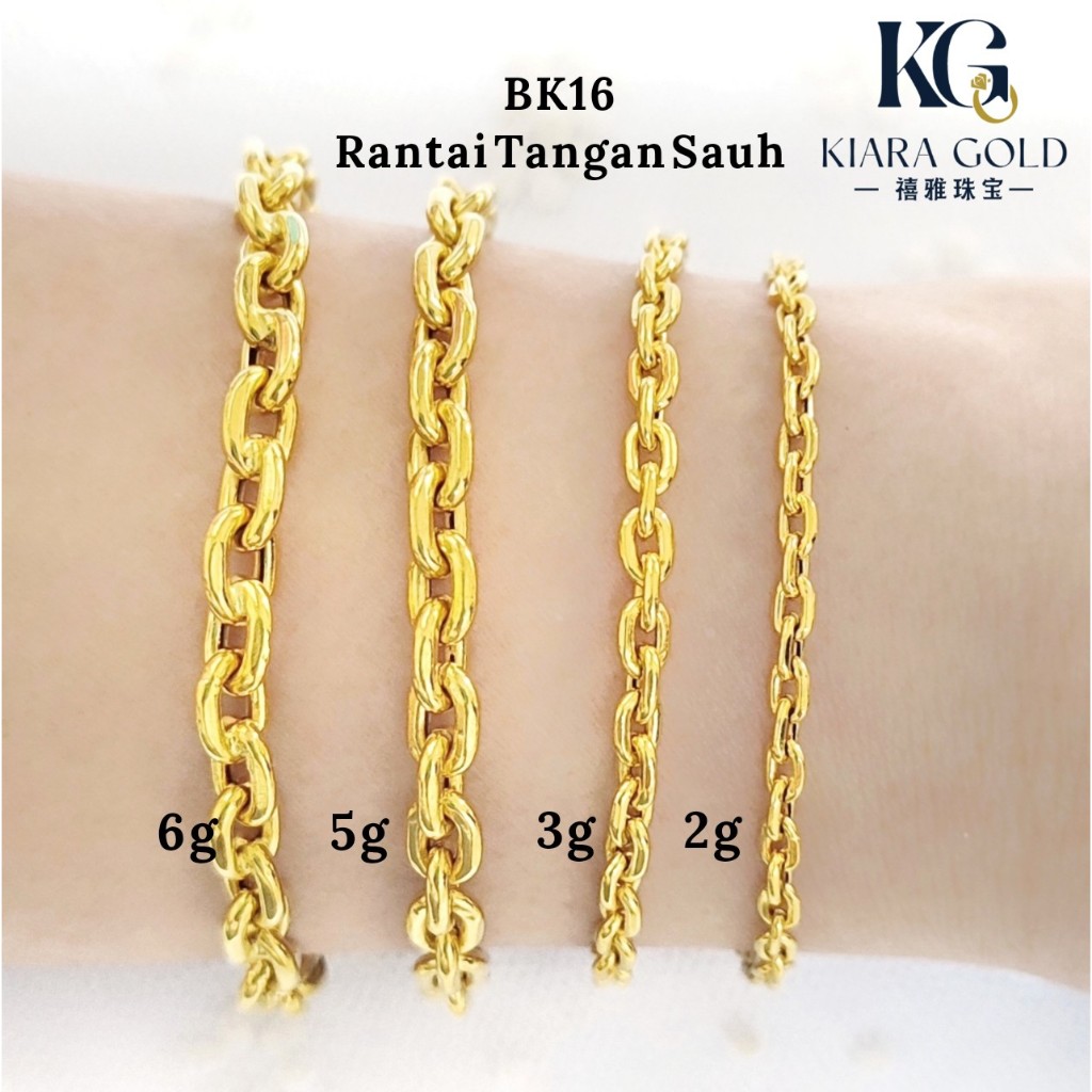 Emas 916 Gelang / Rantai Tangan Sauh / Matahari | Gold 916 Bracelets ...