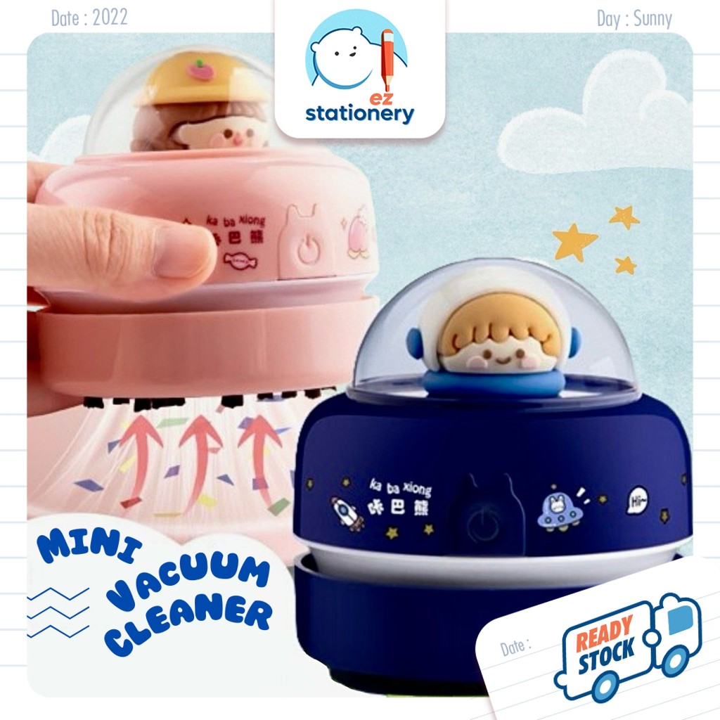 🇲🇾 Ready Stock Mini Desktop Vacuum Cleaner Cute Battery Dust Remover ...