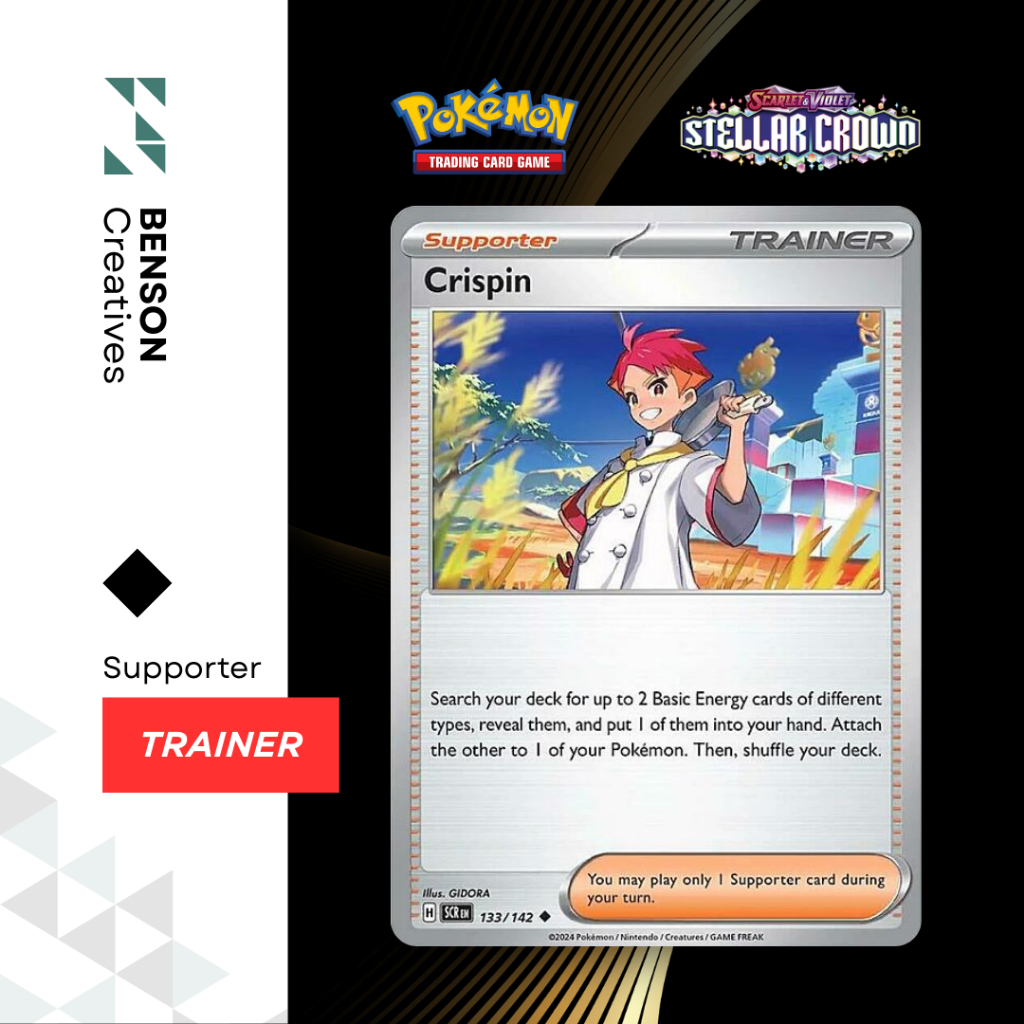 Crispin | 133/142 | Trainer - Supporter [Stellar Crown] Pokémon TCG ...