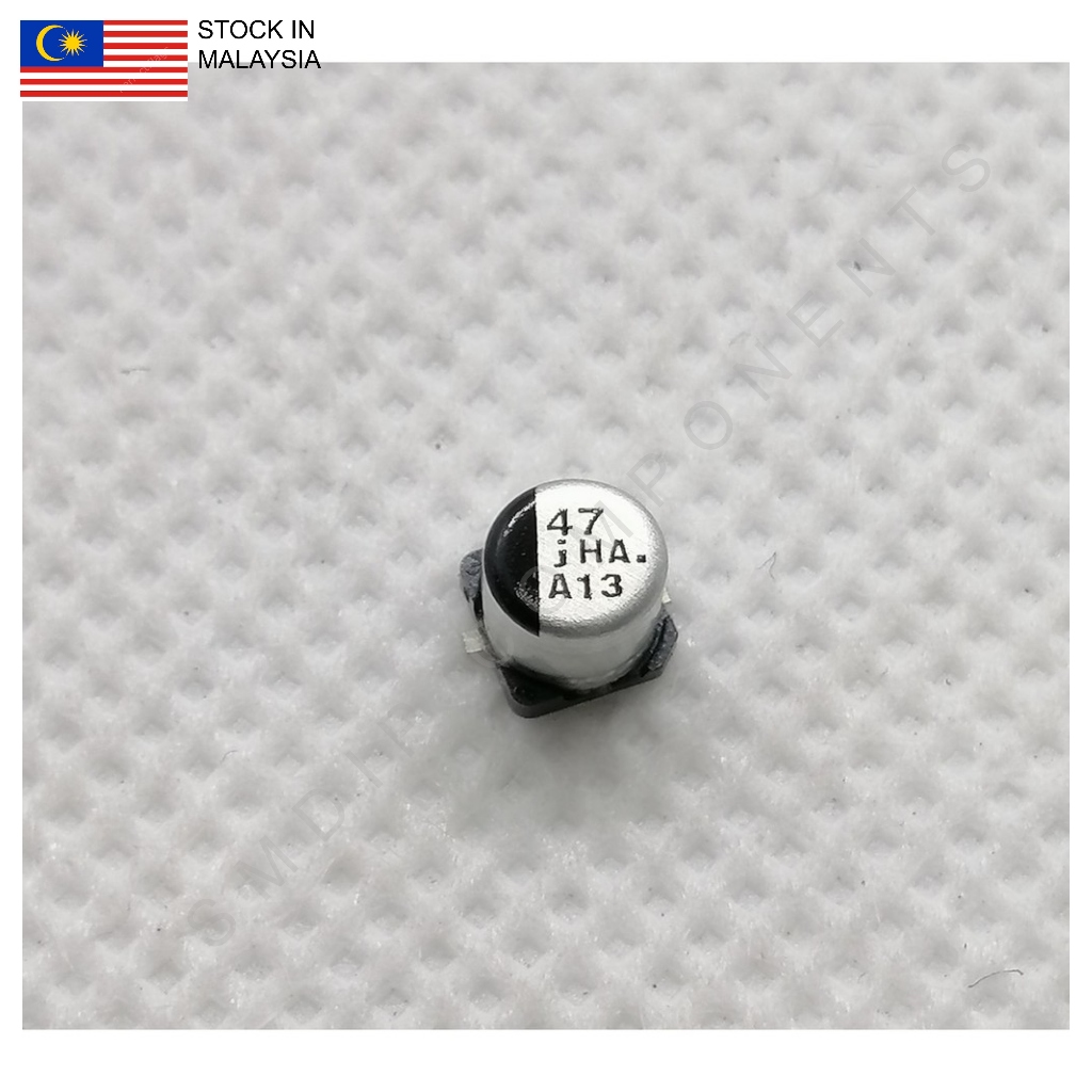 3PCS Japanese-Grade 47uF 6.3V 105°C, SMD Capacitor, 5mm x 5.8mm ...