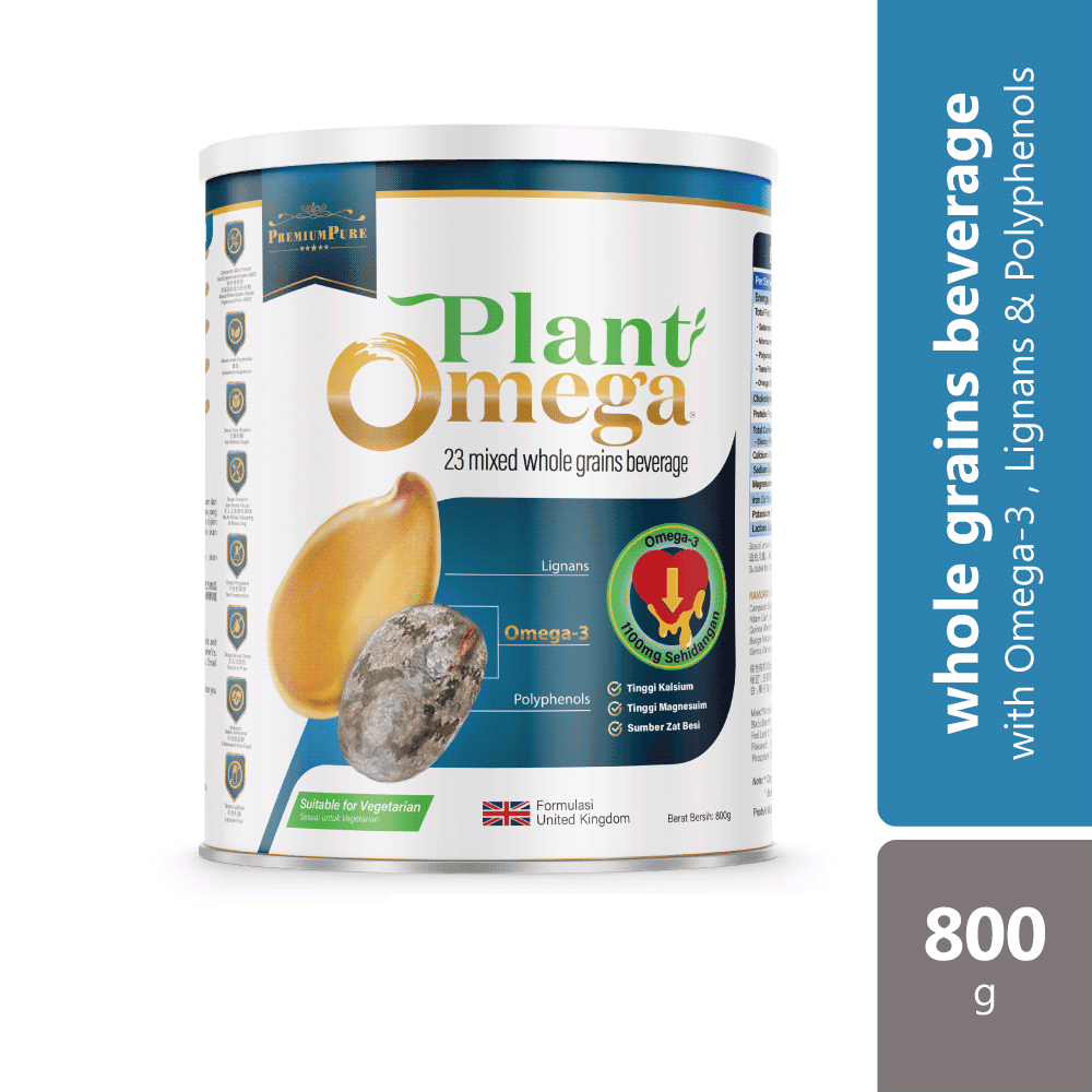 PLANT OMEGA Mixed Whole Grains Beverage Vegan Omega 3 (800g) | Shopee ...