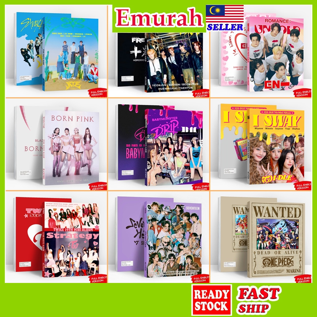 KPOP Photobook Album 80pg ENP SKZ GIDLE BPINK TX.T | Shopee Malaysia