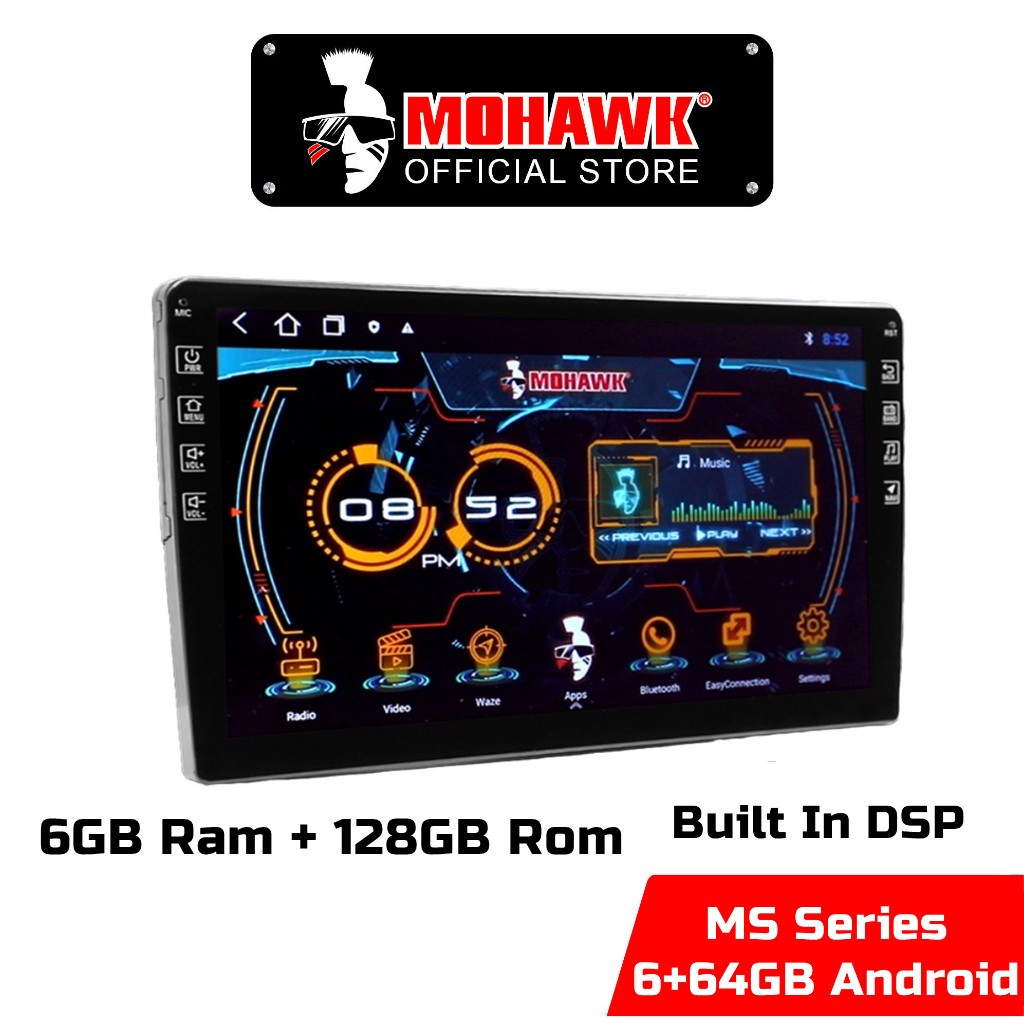 Mohawk 6+128GB MS Series Built in DSP 4G QLED Car Android Player Add on ...