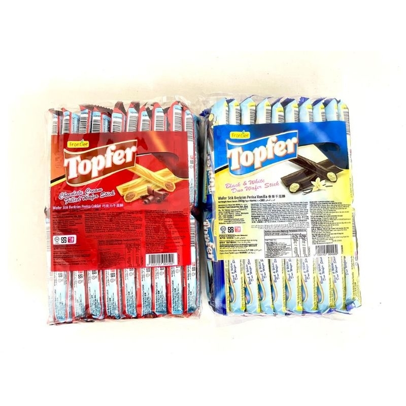 Frontier Topfer 40pcs Black&White Vanilla Chocolate Wafer Stick ...