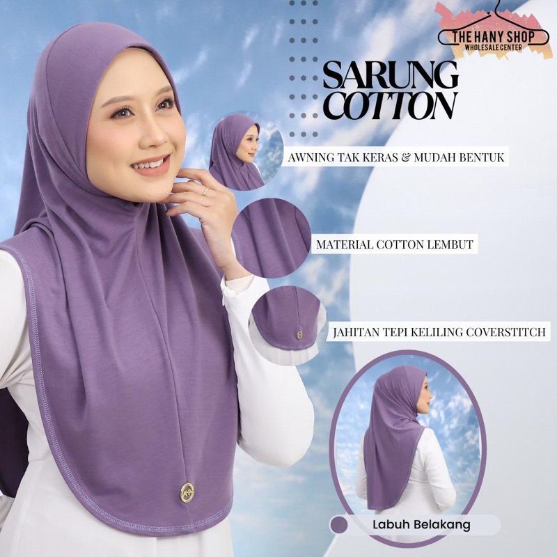 TUDUNG SARUNG COTTON PERMIUM ANTI TEMBAM SET B | Shopee Malaysia